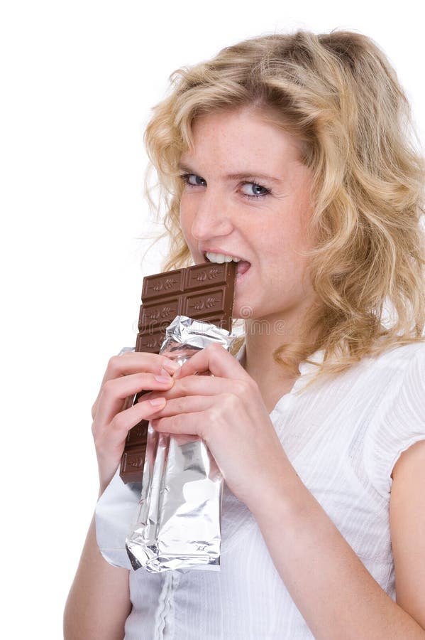 Eating sweets stock image. Image of casual, happy, alone - 7649993