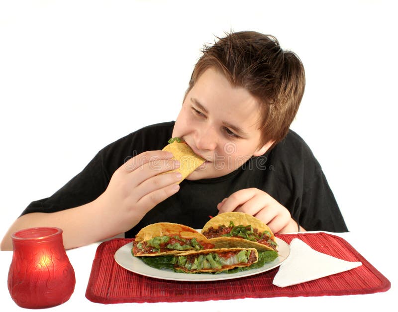 Eating tacos stock image. Image of nutritional, plate - 1457301