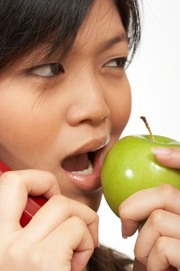 Eating while talking stock image. Image of women, global - 3288177