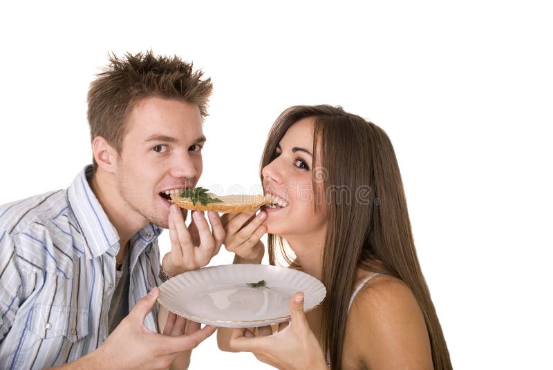 Eating together stock photo. Image of birthday, calories - 6370692