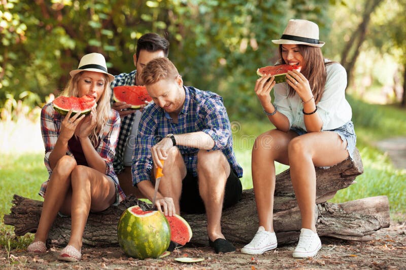 Eating watermelon stock image. Image of young, eating - 77202529