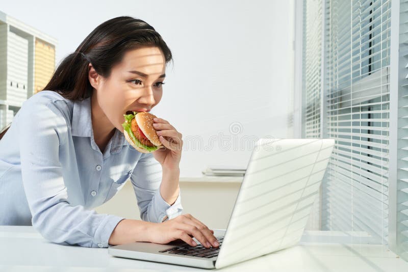 Eating at work stock image. Image of vietnamese, hungry - 130438899