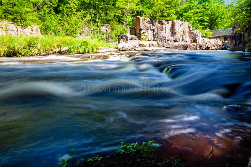 Eau Claire River Running through the Dells of the Eau Claire Park in ...