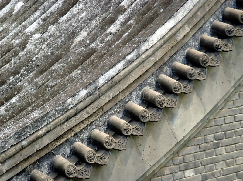 Eaves of Courtyard Building Stock Image - Image of china, quadrangle ...
