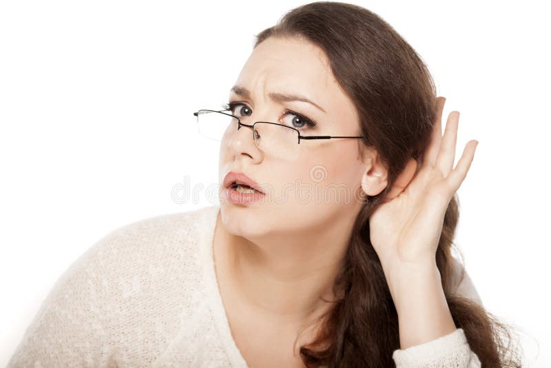 Eavesdropping imagen de archivo. Imagen de hembra, atento - 65248075