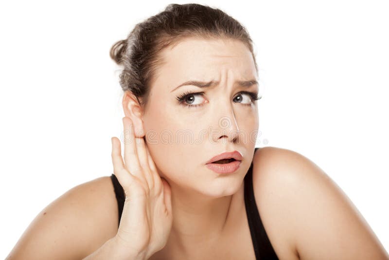 Eavesdropping fotografia stock. Immagine di mano, palma - 105402430