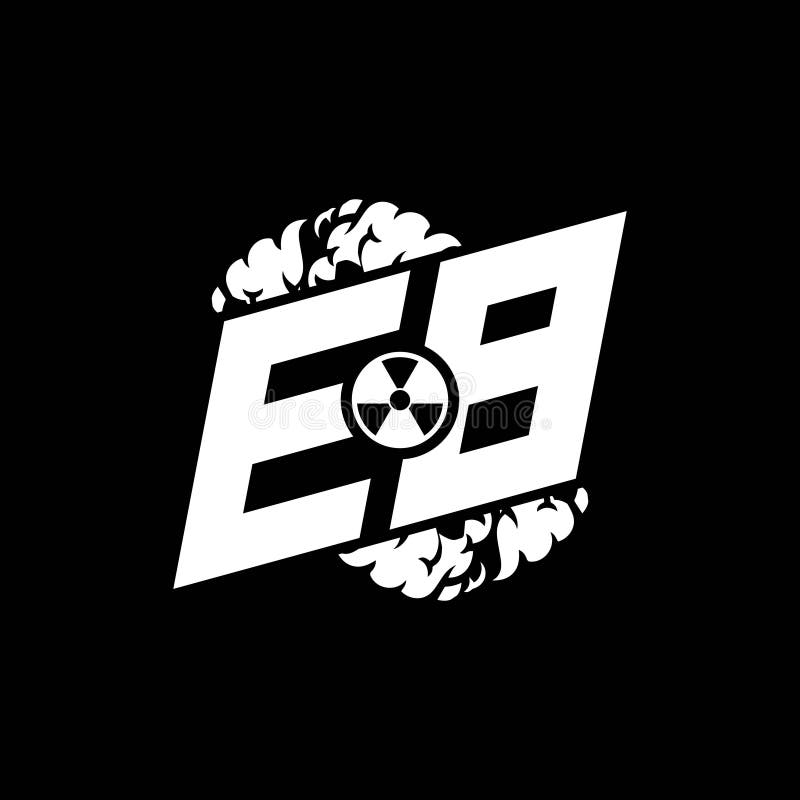 EB Monogram Shape Smoke Style Stock Vector - Illustration of initials ...