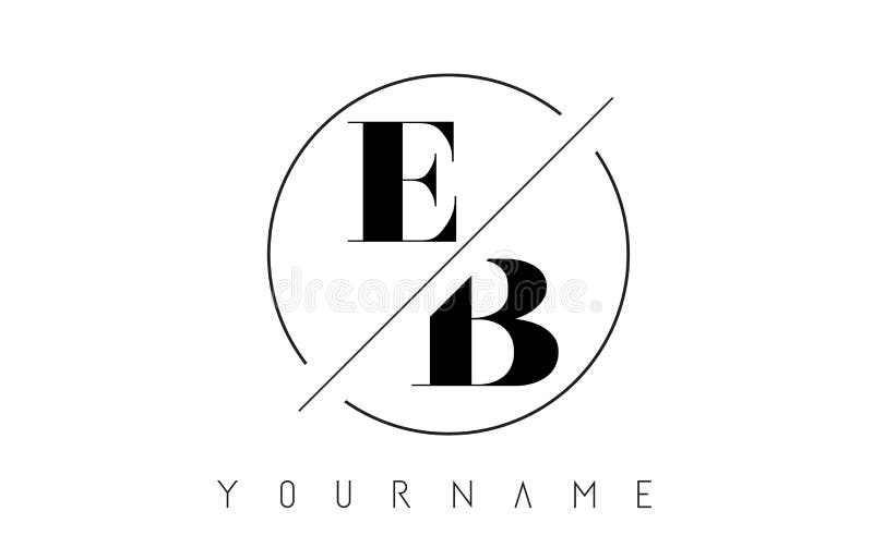 EB Letter Logo with Cutted and Intersected Design Stock Vector ...