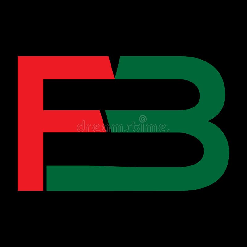 EB Letter Logo Design Red and Blue Logo Color on Black Background Stock ...