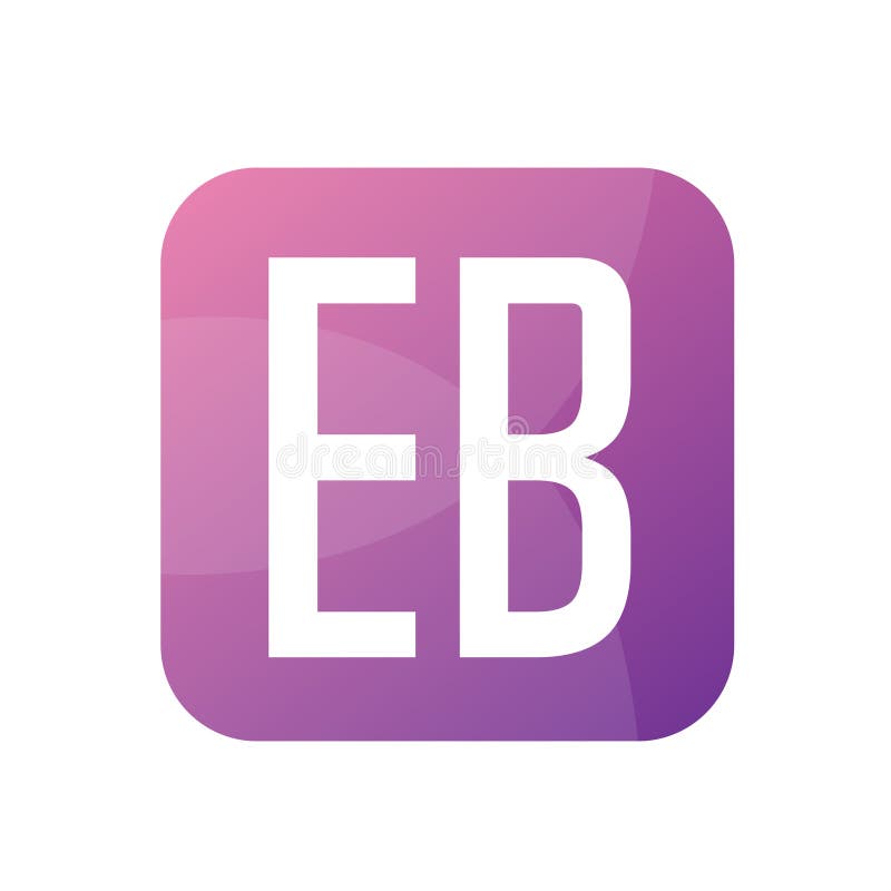 EB Letter Logo Design with Simple Style Stock Vector - Illustration of ...