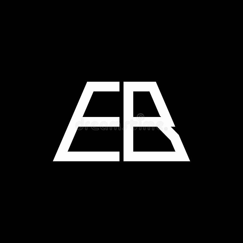 EB Logo Abstract Monogram Isolated on Black Background Stock Vector ...