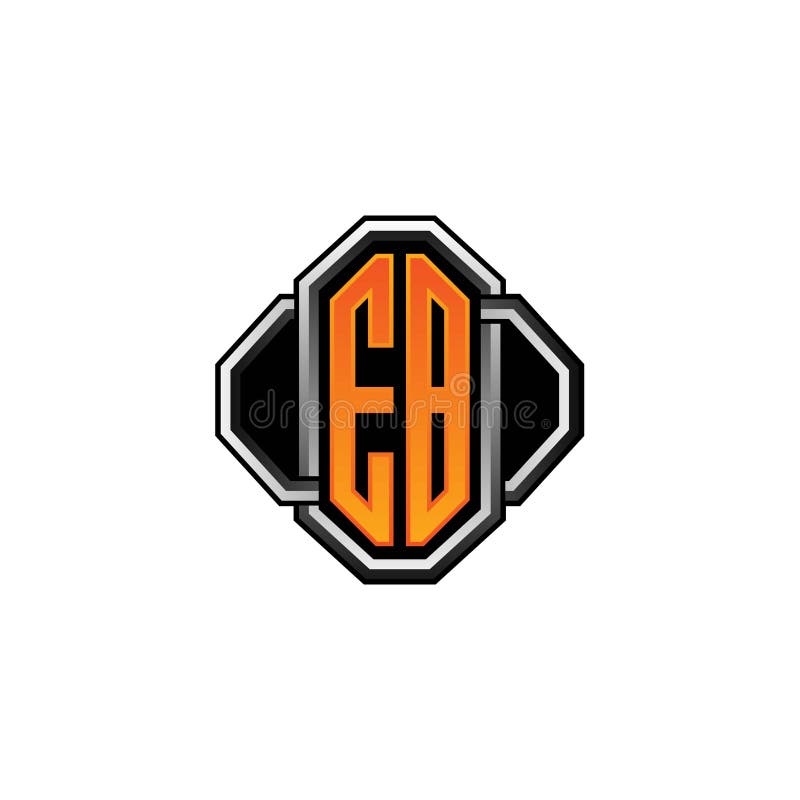 EB Logo Letter Geometric Vintage Style Stock Vector - Illustration of ...