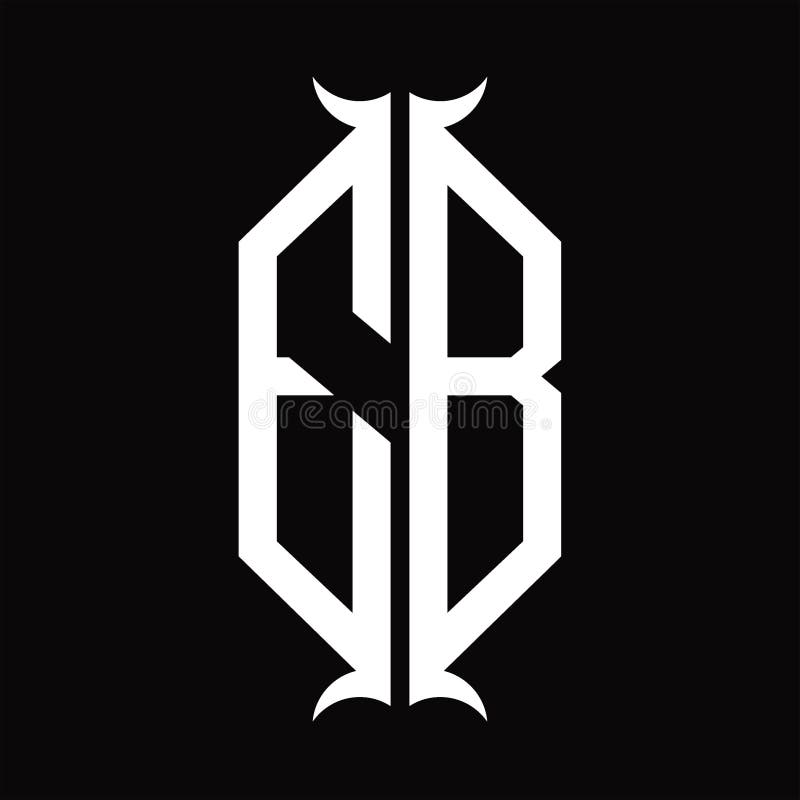 EB Logo Monogram with Horn Shape Design Template Stock Vector ...