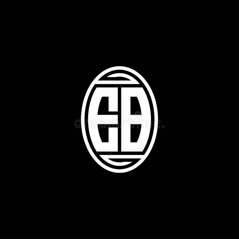 EB Monogram Logo Isolated on Oval Rotate Shape Stock Vector ...