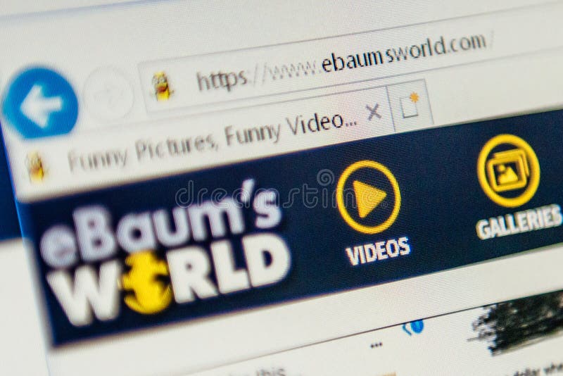 EBaumsWorld.com Web Site. Selective Focus. Editorial Stock Image ...