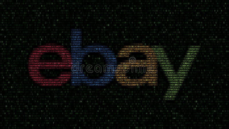 EBay Inc. Logo Made of Flashing Hexadecimal Symbols on Computer Screen ...