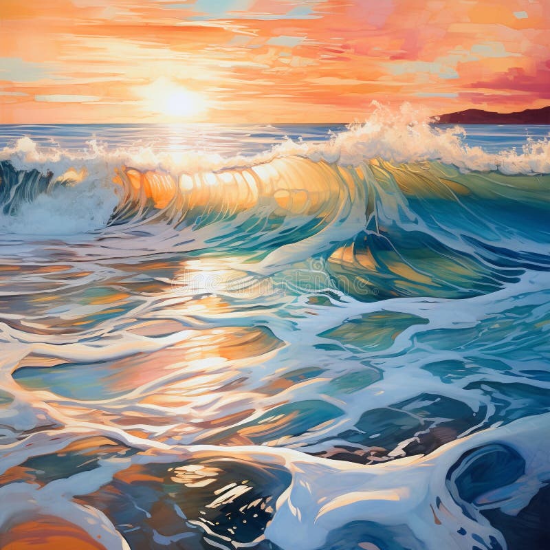 Ebb and Flow: a Mesmerizing Dance of Waves Stock Photo - Image of ...