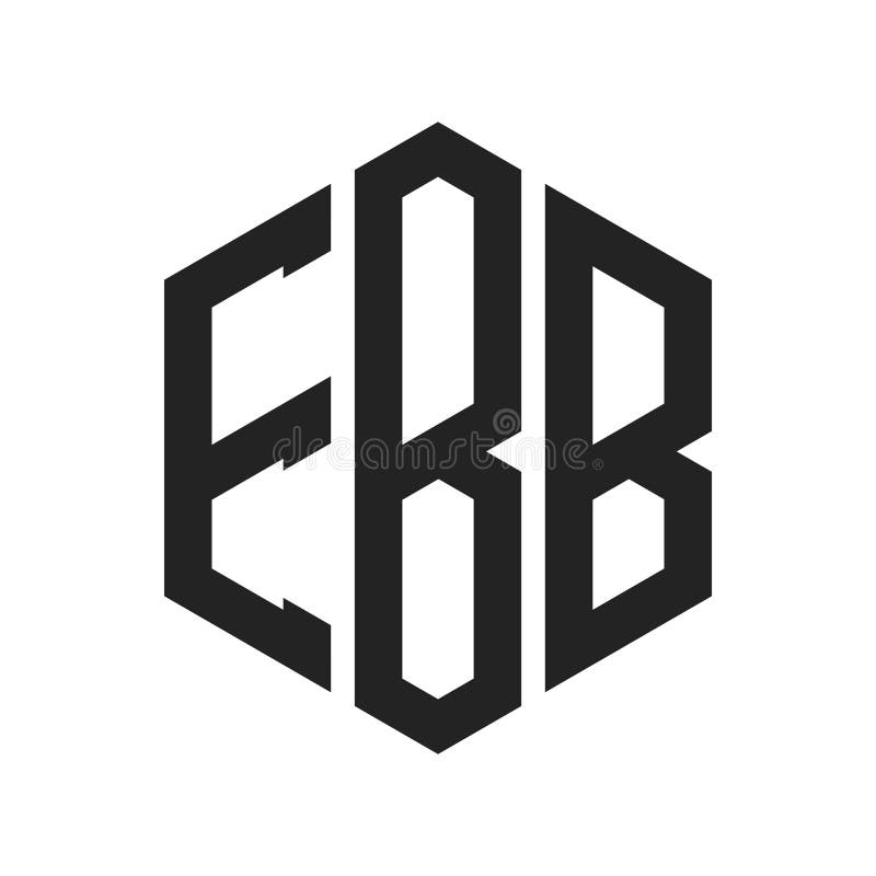 EBB Logo Design. Initial Letter EBB Monogram Logo Using Hexagon Shape ...
