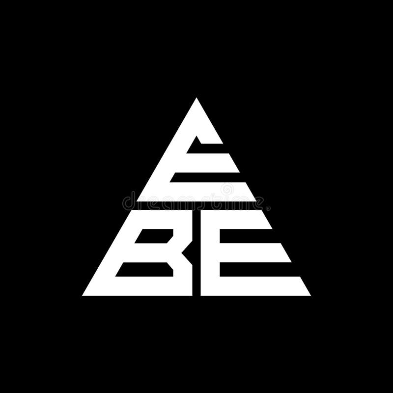 EBE Triangle Letter Logo Design with Triangle Shape. EBE Triangle Logo ...