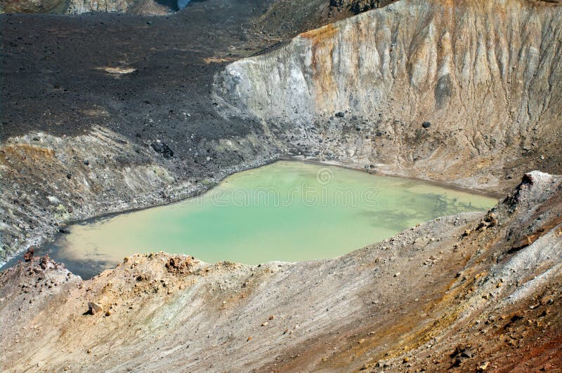 Ebeko Volcano at Paramushir Island, Kuril Islands, Russia Stock Image ...