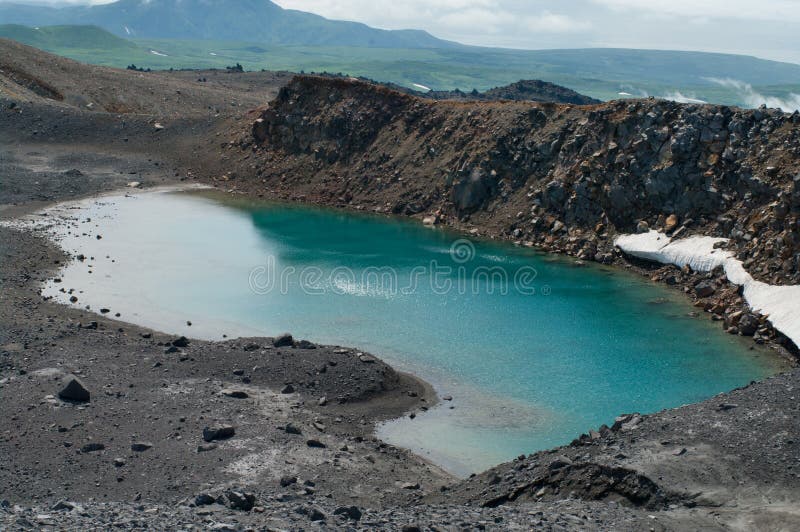 Ebeko Volcano, Paramushir Island, Russia Stock Photo - Image of clouds ...