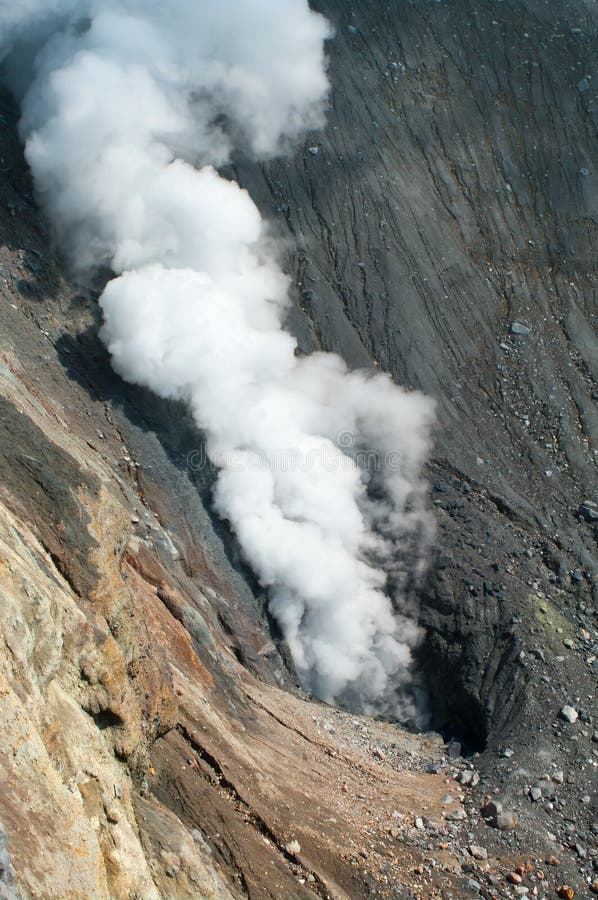 Ebeko Volcano, Paramushir Island, Russia Stock Image - Image of pacific ...