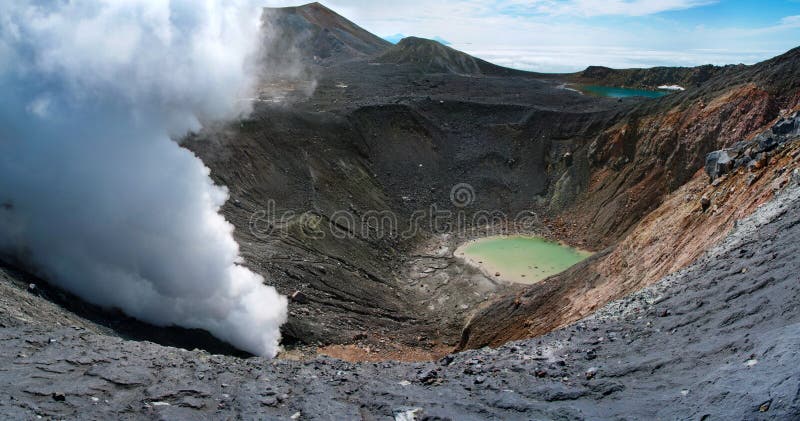 Ebeko Volcano, Paramushir Island, Russia Stock Image - Image of ...