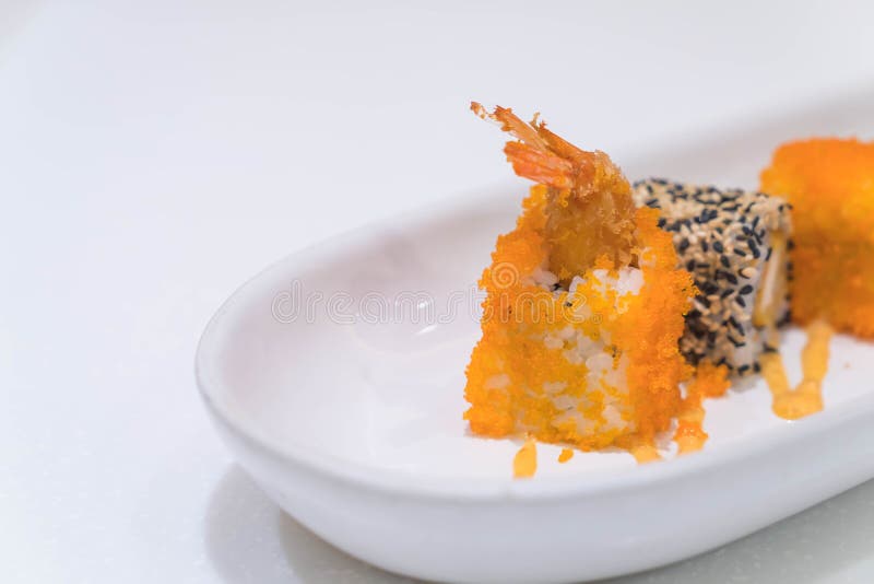 Ebi fry roll stock photo. Image of maki, nigiri, cuisine - 90411928