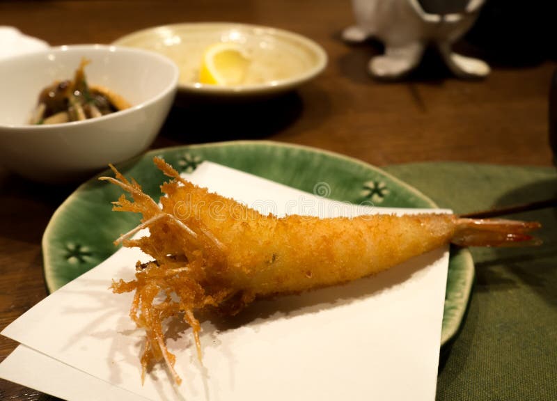 Ebi Furai stock photo. Image of shrimp, tomato, oily - 94496364