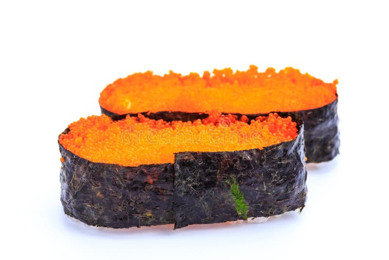 Ebiko nigiri .Japan food stock photo. Image of rice, asia - 41347662