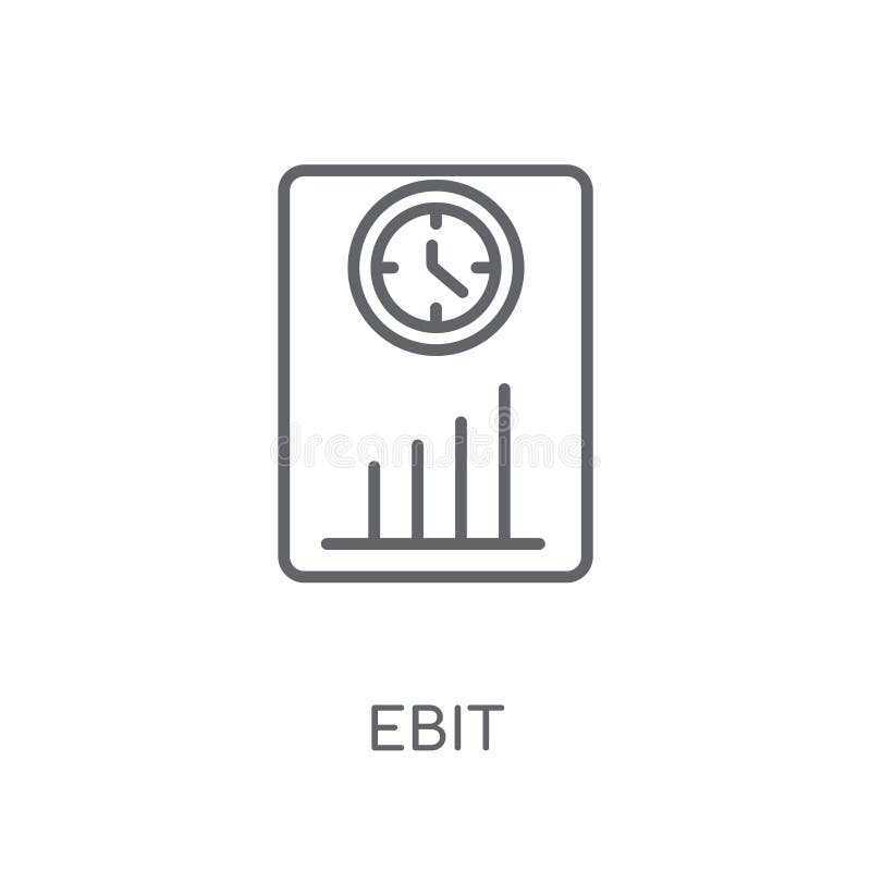 Ebit Linear Icon. Modern Outline Ebit Logo Concept on White Back Stock ...