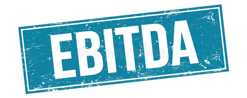 EBITDA Text on Blue Grungy Vintage Stamp Stock Illustration ...
