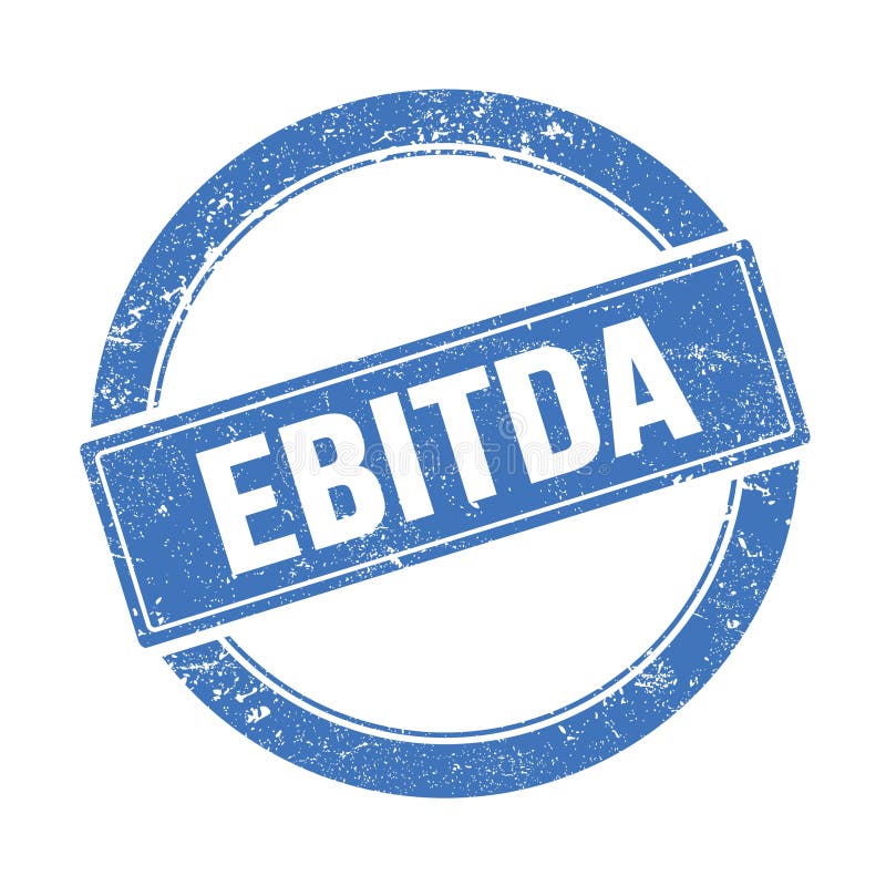 EBITDA Text on Blue Grungy Vintage Stamp Stock Illustration ...