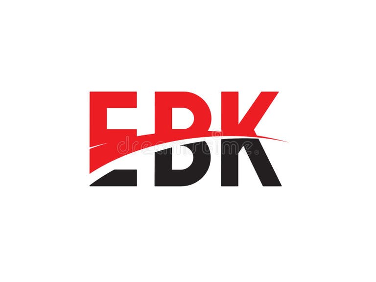 EBK Letter Initial Logo Design Vector Illustration Stock Vector ...