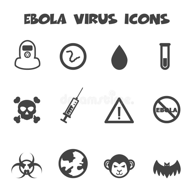 Ebola virus icons stock vector. Illustration of scientist - 43655252