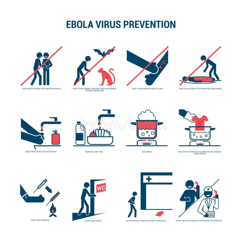 Ebola virus prevention stock vector. Illustration of figures - 44326516