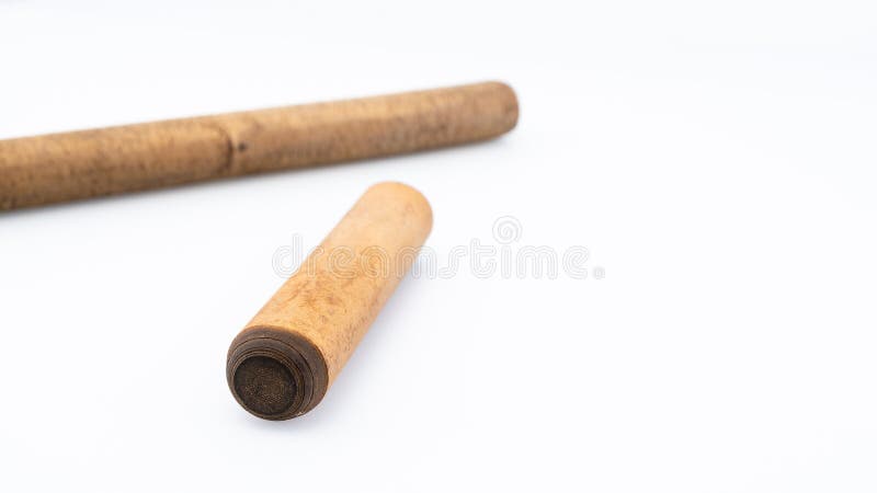 Ebonite Stick on White Background. Also is Known As Hard Rubber or ...