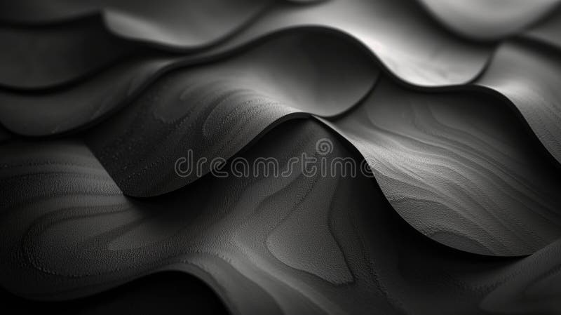Ebony Texture with Waves, Abstract Background Stock Illustration ...