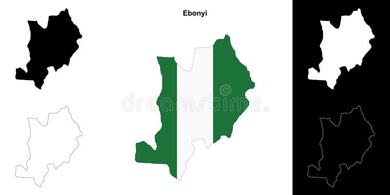 Ebonyi outline map stock vector. Illustration of nigeria - 356522461