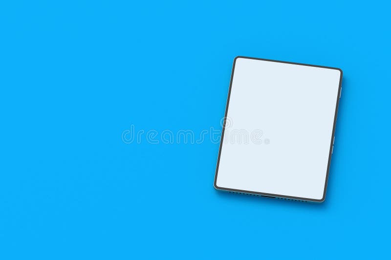 Ebook on Blue Background. Modern Textbook. Digital Library Stock ...