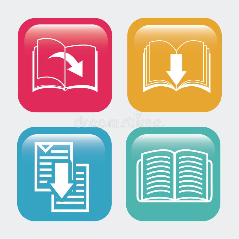 Ebook icon stock vector. Illustration of read, graphic - 44582687