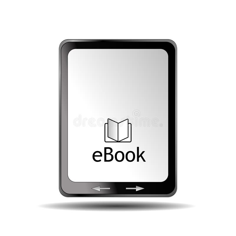EBook Reader black stock illustration. Illustration of eshop - 34043384