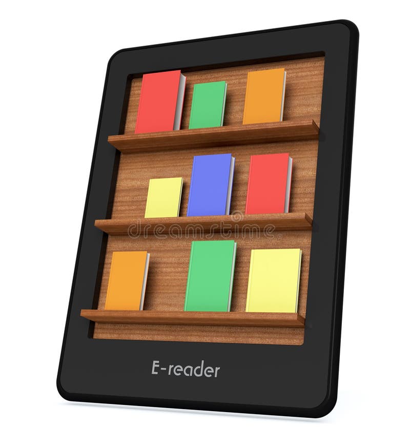 Ebook reader concept stock illustration. Illustration of multimedia ...