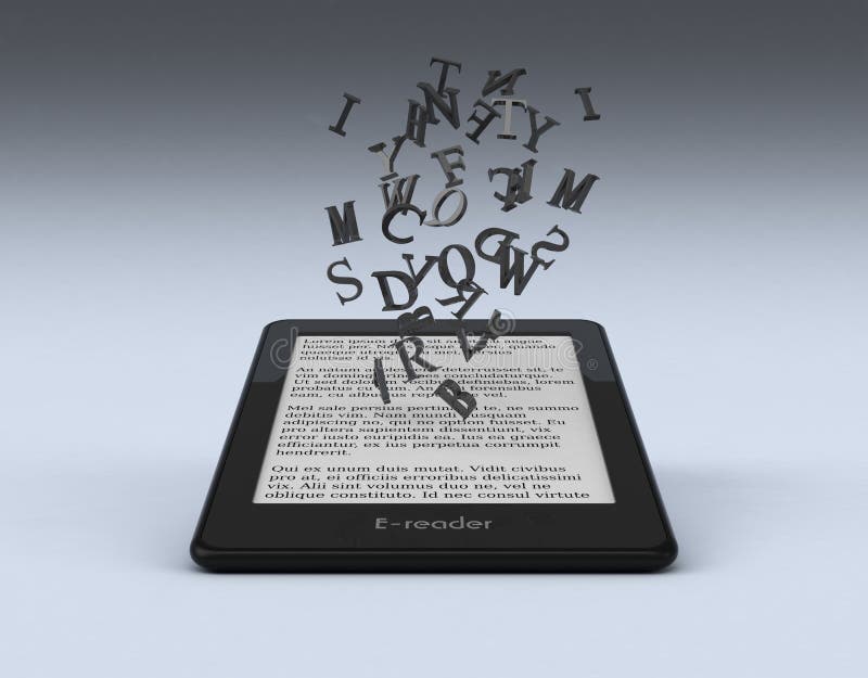 Ebook reader concept stock illustration. Illustration of concept - 67018823