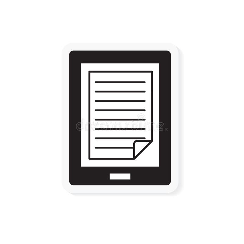 Ebook reader icon stock vector. Illustration of mobile - 148975012