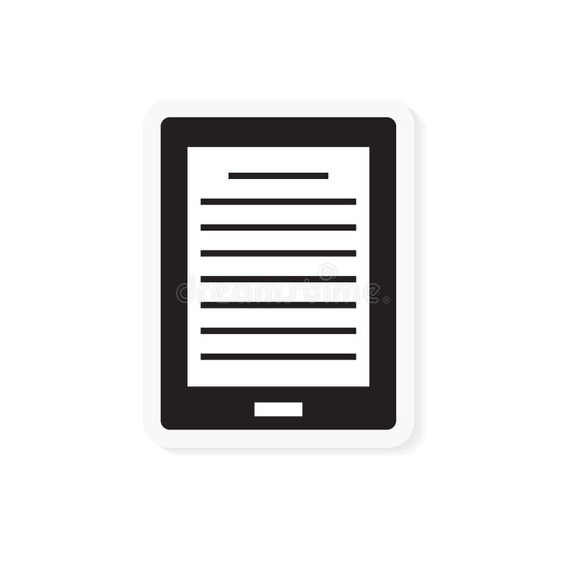 Ebook Reader-Symbol vektor abbildung. Illustration von beweglich ...