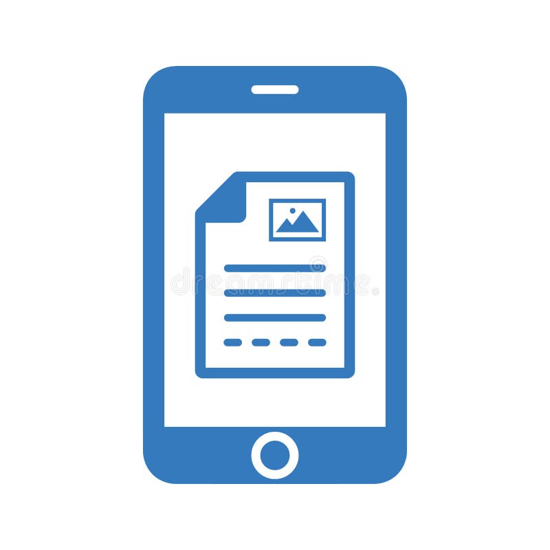 Ebook, Reading, Mobile, Read Icon. Blue Version Stock Vector ...