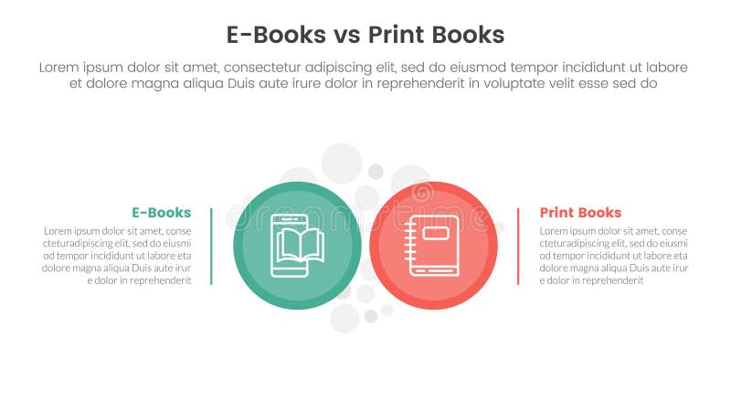 Ebook Vs Physical Book Comparison Concept for Infographic Template ...