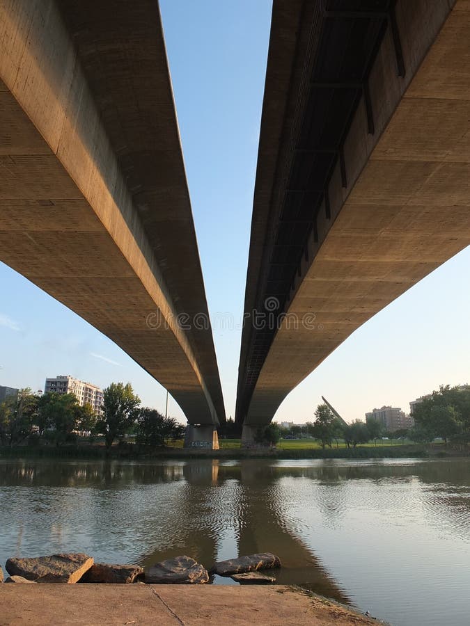 Ebro Bridge Reach stock image. Image of calm, tranquil - 145928861
