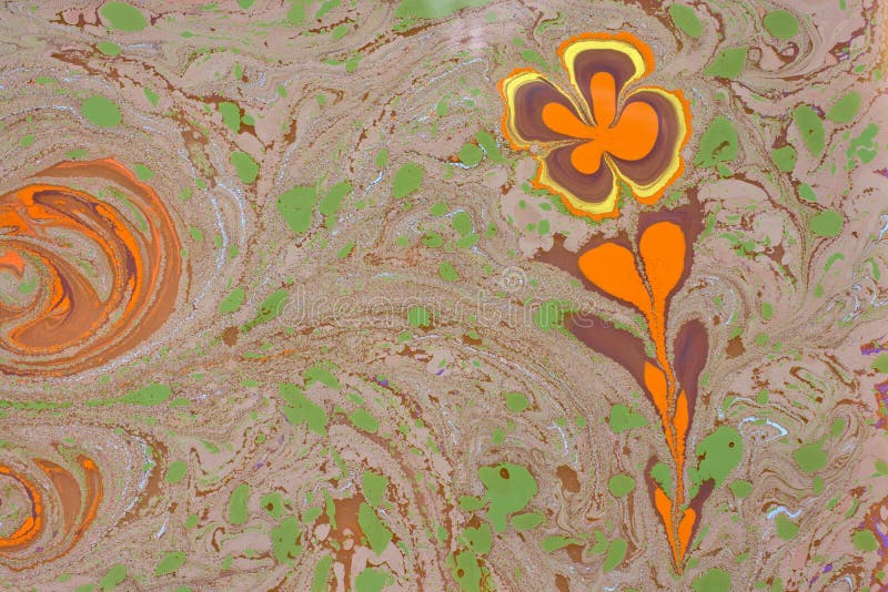 Ebru Art Background Marbling Texture Floral Patterns Stock Photo ...